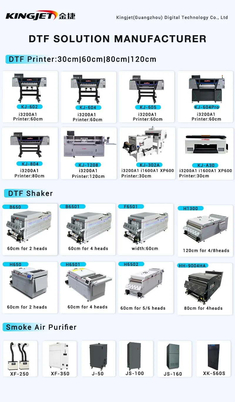 I3200 A2 DTF Printer 60 cm Large Format Direct Film Transfer T-Shirt DTF Machine 1-Year Warranty ...