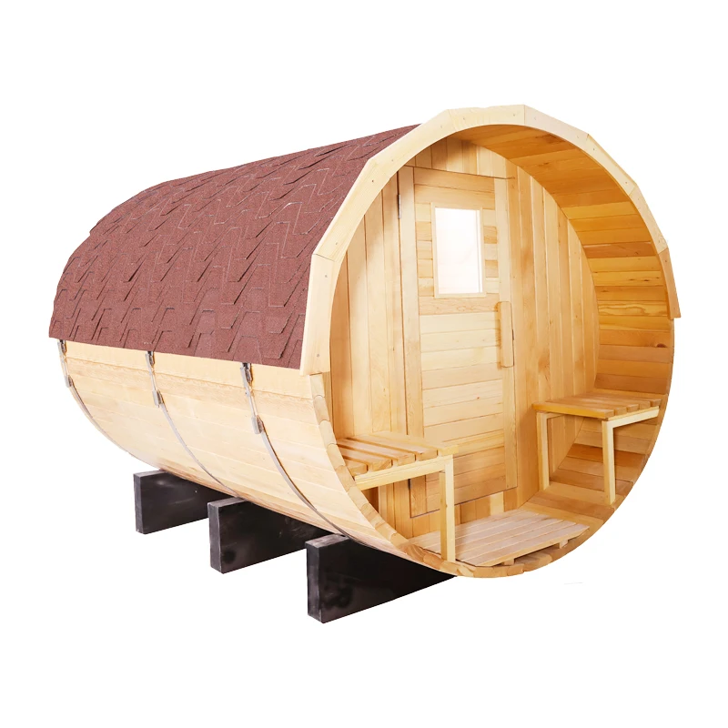 New Design Outdoor Wet Steam Barrel Sauna With Wood Burning Stove ...