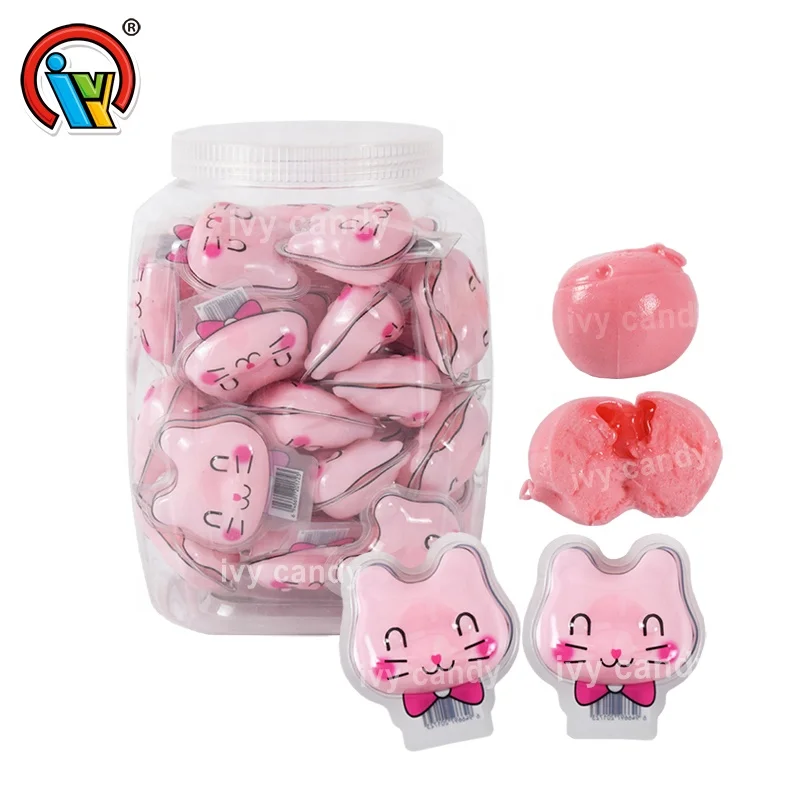 Pink Cat Jelly Gummy Candy with Jam| Alibaba.com