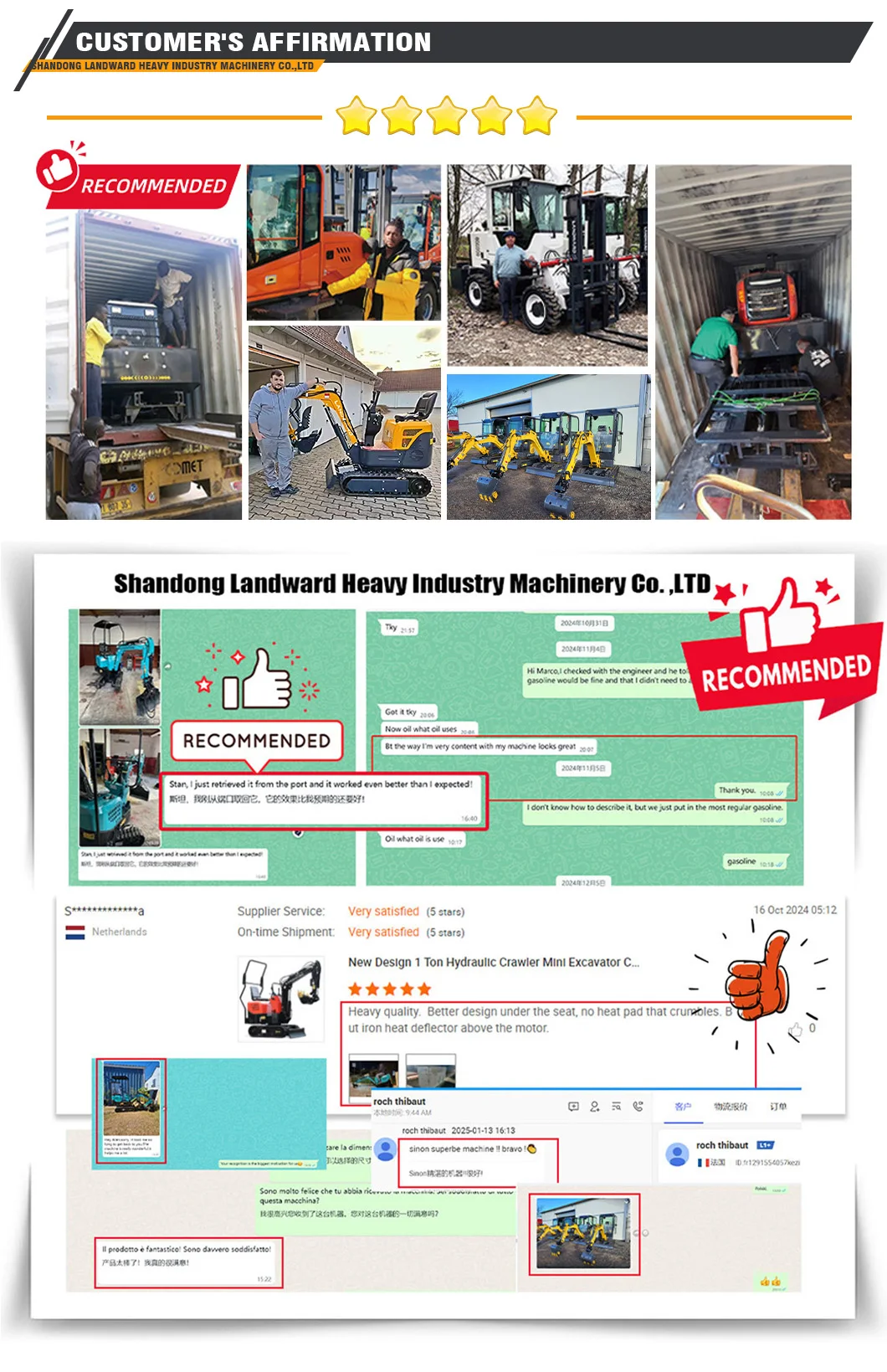 Best-Selling Telescopic Diesel Loader Landward Compact Wheel Loader ...