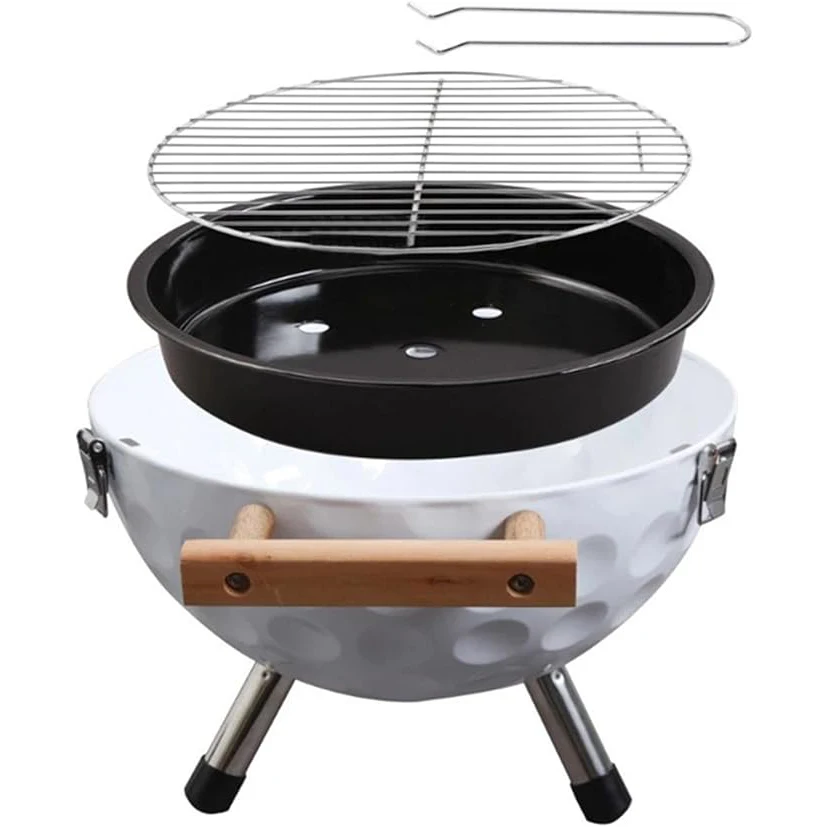 Custom Spherical Family Barbeque Chimney Portable Folding Round Camping ...