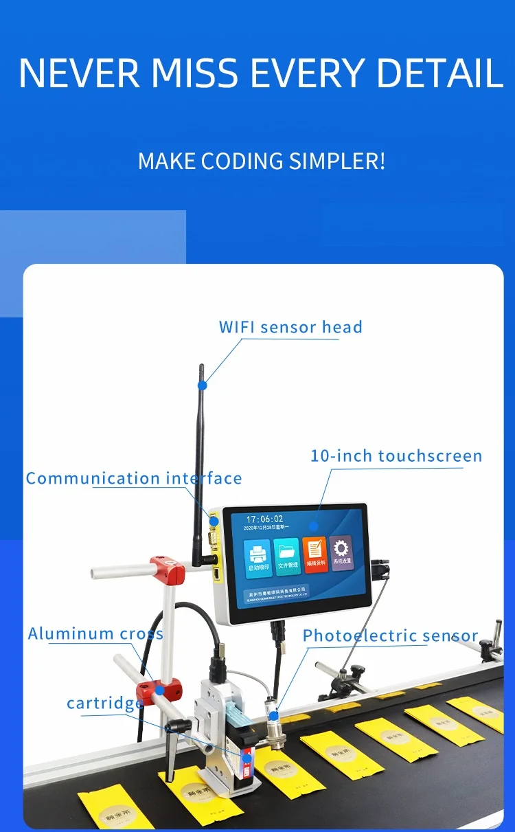 Thermal Inkjet Printer Expiry Date Tij Printing Machine Batch Coding ...