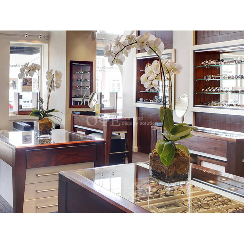 Optical Shop Design Wooden Sunglass Display Stand Showcase Custom ...