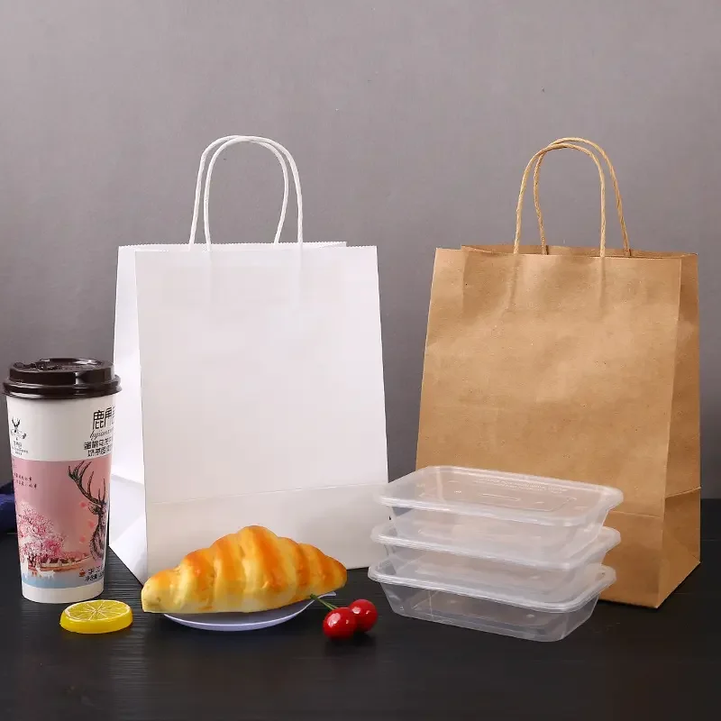 Custom Food Packaging Bags For Packaging Paper Bag With Logo,Delivery ...