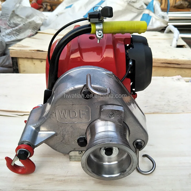 1-2t Mini Portable Gasoline Winch With Hongda Engine For Power ...