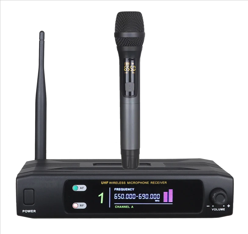 Single Channel Handheld Uhf Wireless Microphone Fm Mic System - Buy ...