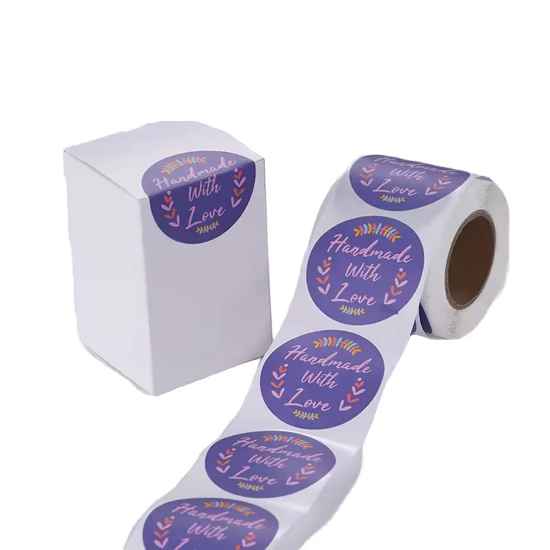 Custom Printed Adhesive Packaging Label Sticker Waterproof Vinyl 'Thank ...