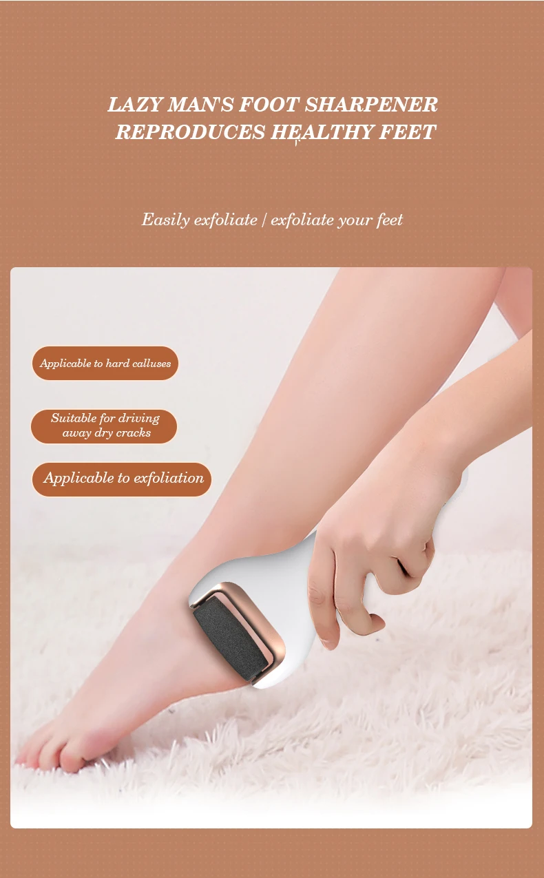 Rechargeable Electric Foot Grinder Dead Skin Callus Remover for Skin ...
