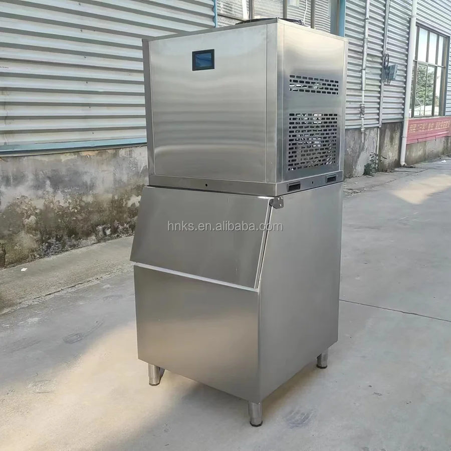 Commercial Ice Maker 335w Stainless Steel Ice Cube Maker Machine 132 Lb ...