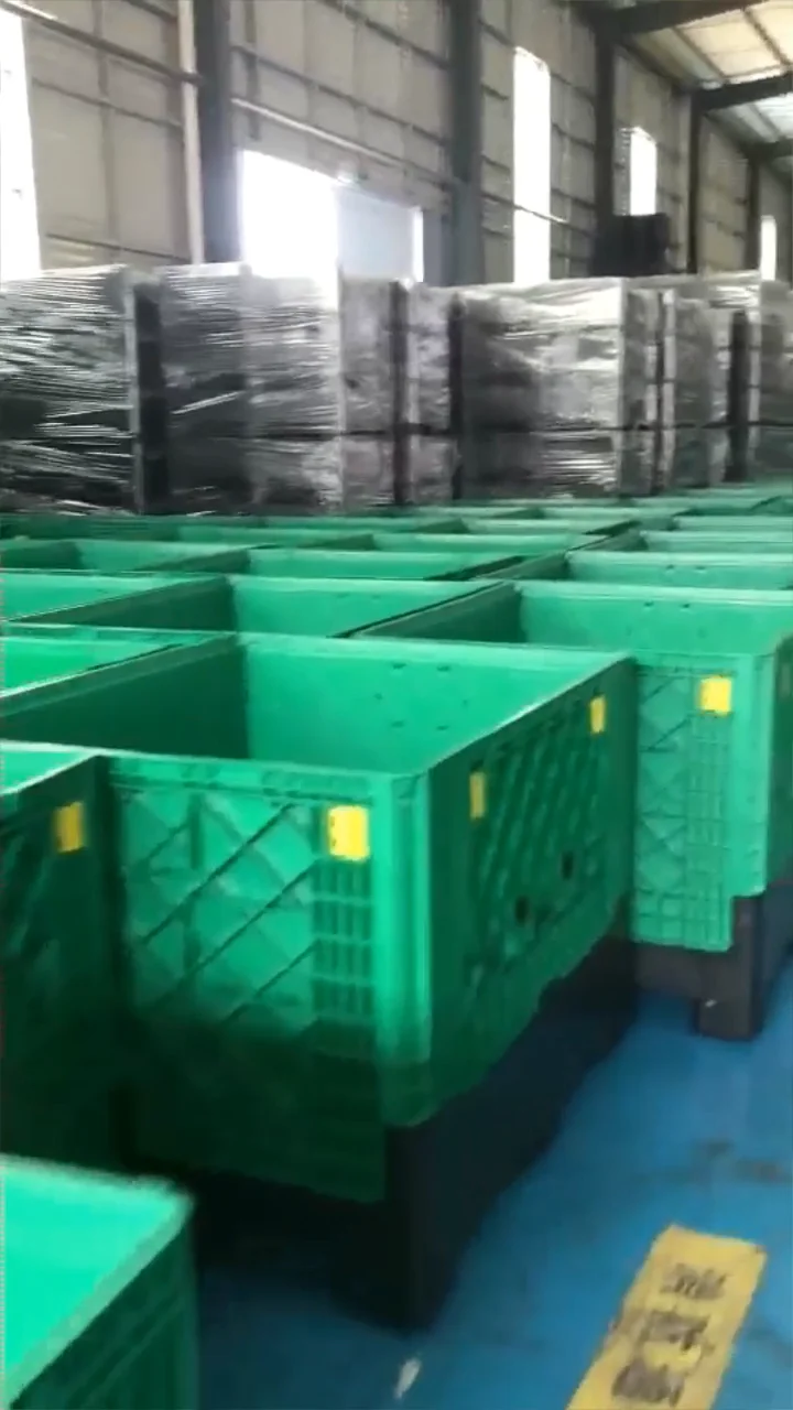 Heavy Duty Large Stackable Collapsible Pallet Bins 4-way Entry Bulk ...