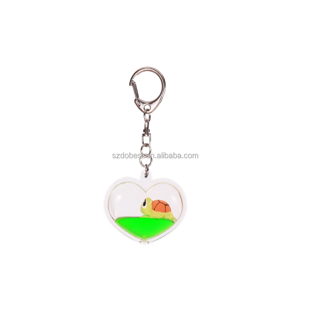 Promotional Gifts - Clear Acrylic Liquid Oil Water Love Keychain Heart ...