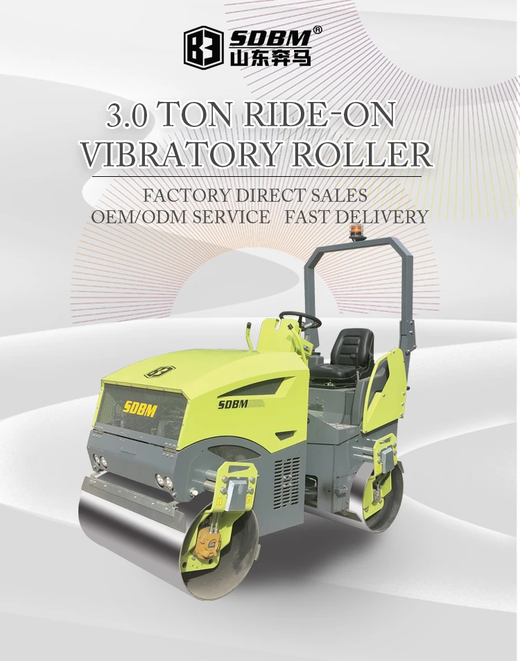 SDBM Mini Road Roller - 3 Ton Double Drum Asphalt Roller