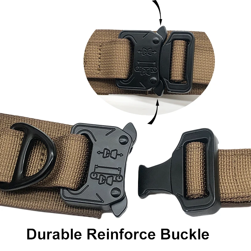 New Design Tactical Collar Dog Belt Tactical Nylon Pet Collar Prevent Bite Adjustable Dog Collar ...