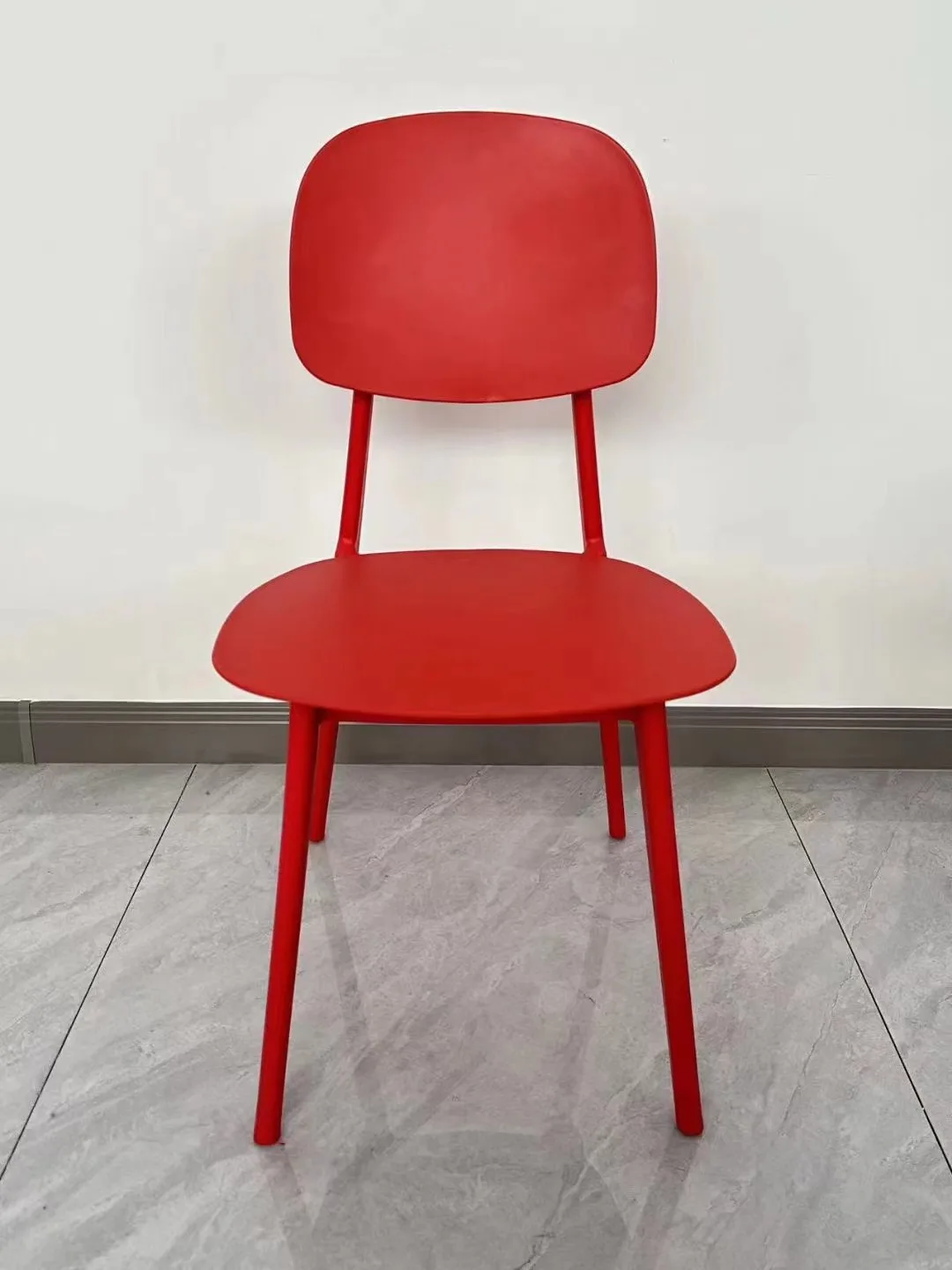 Modern And Simple Nordic Plastic Dining Chair With Instagram Backrest ...