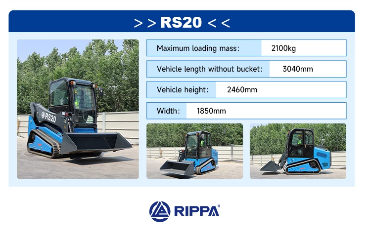 Free Shipping Diesel Loaders China Mini Tracked Sliding Skidsteer Front ...