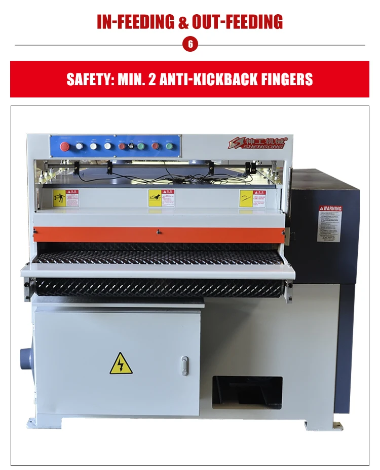 Automatic Twin Multi-Blade Circular Timber Board Edger Cutting Rip Saw ...