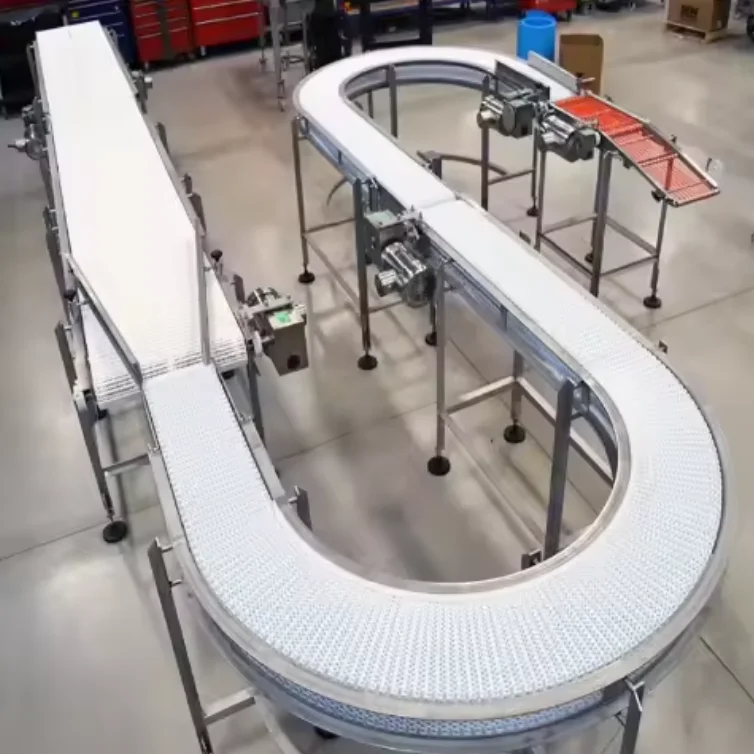 Belt Conveyor Line 90 Degree Circular Conveyor Belt Turning Curved Conveyor