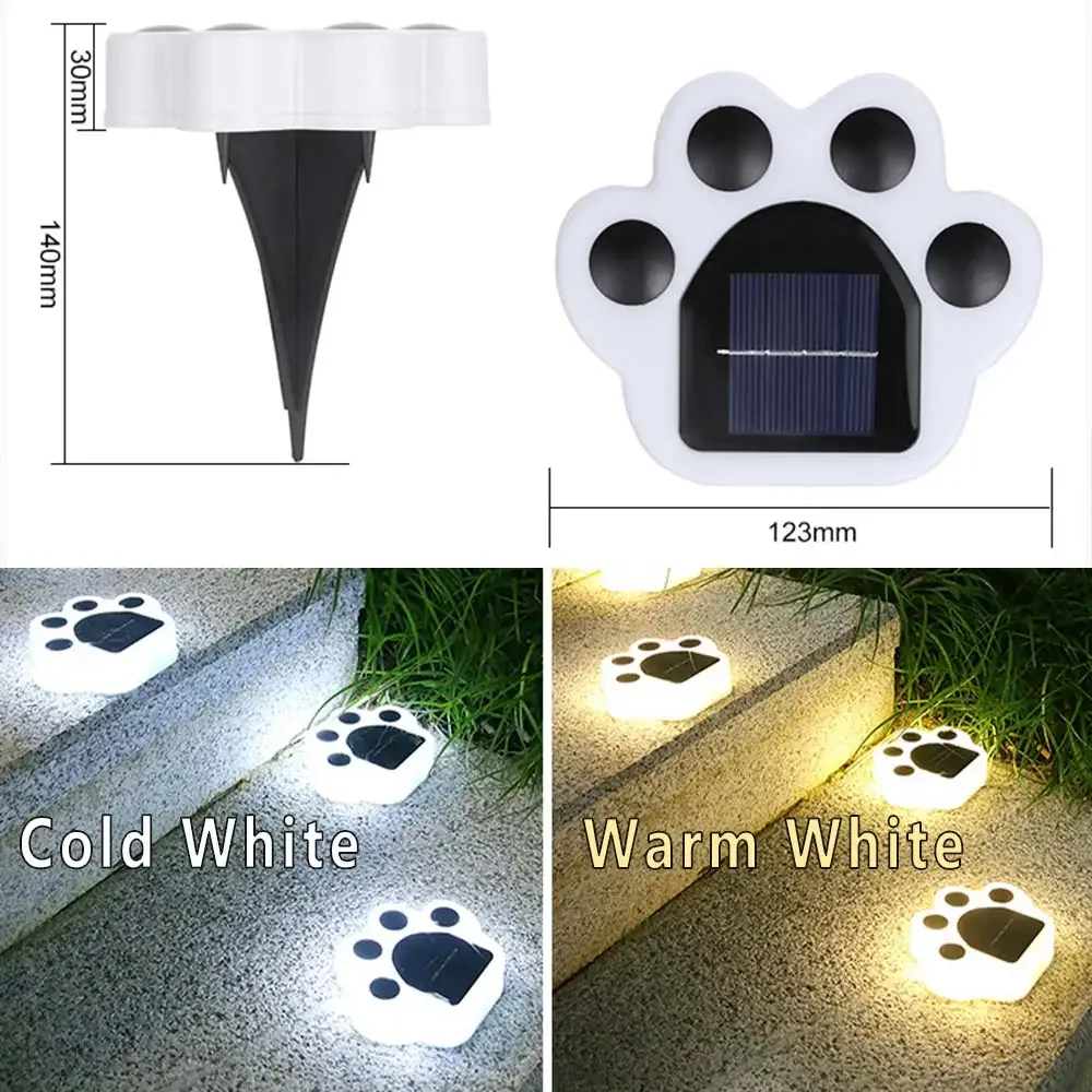 Solar Ground Lights,Bear Paw Shape Led Outdoor Garden Landscape ...