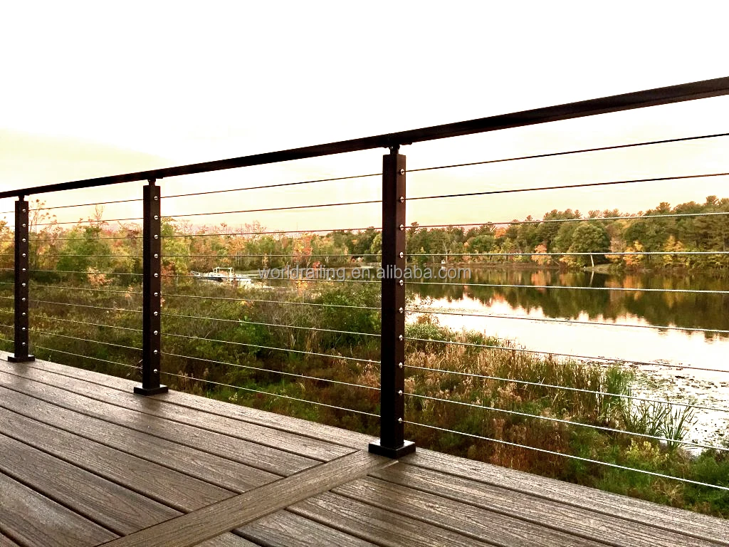 Factory Deck Wire Rope Balustrade Posts Balcony Stainless Steel Cable ...