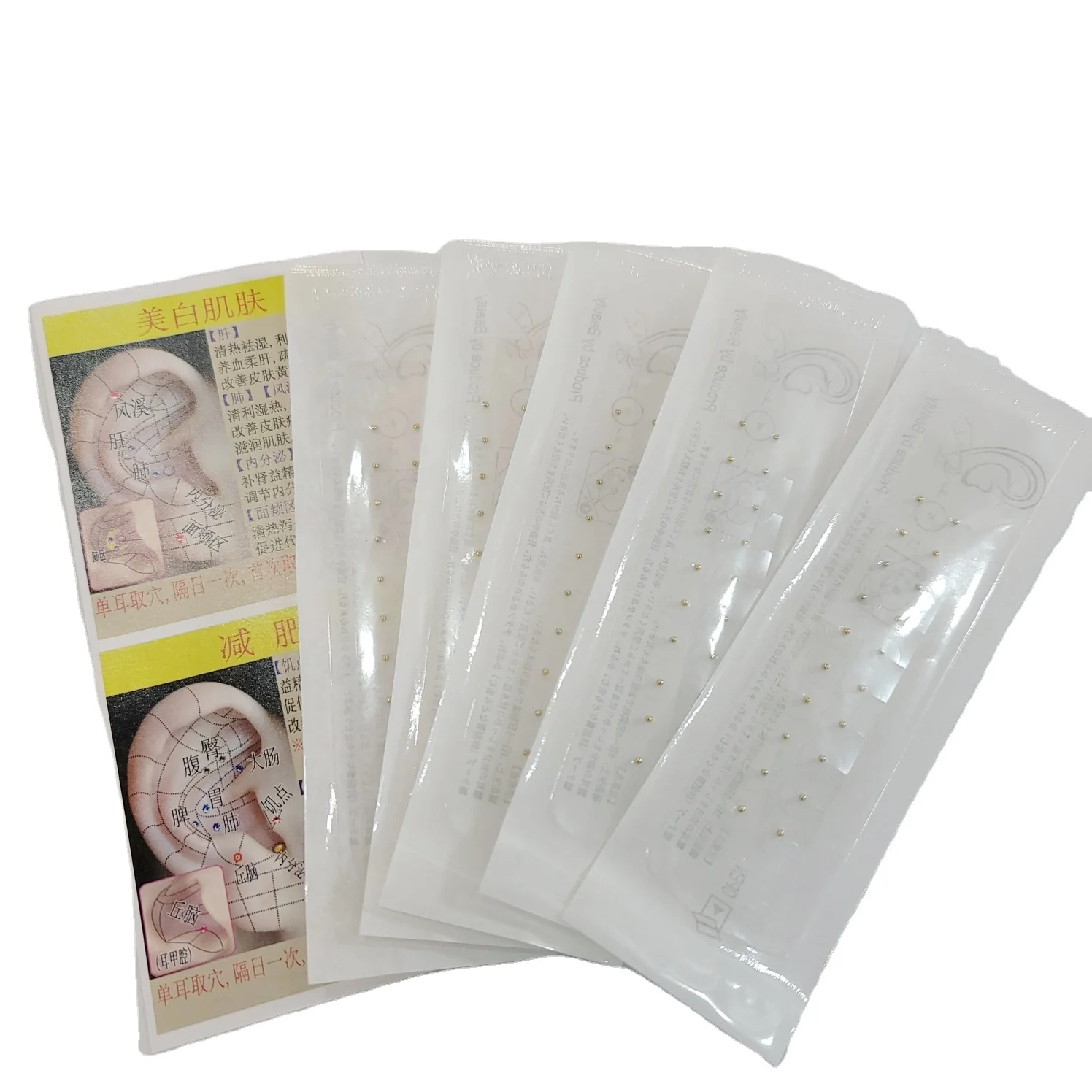 Clear Tape 24k Gold-plated Magnetic Bead Ear point application ...