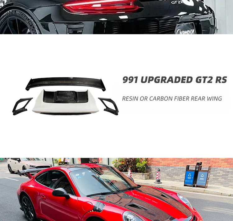Car Bodykit Carbon Fiber Rear Spoiler Wing 2012-2018 991 Rear Bumper ...