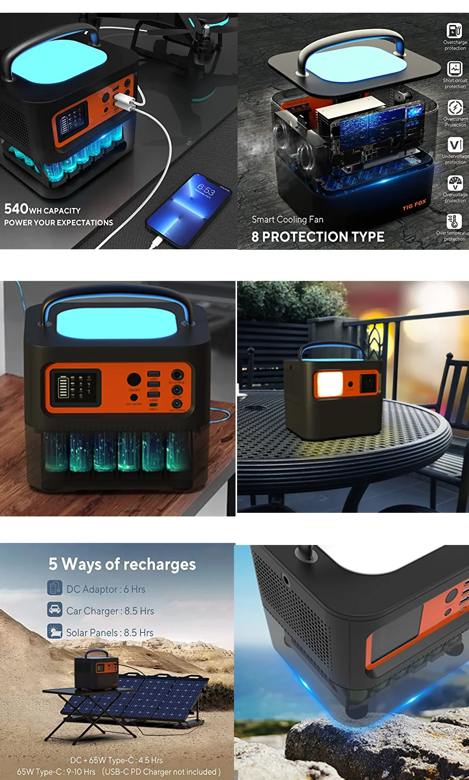 China Outdoor Lithium Portable Power Station 500w Solar Power Bank ...