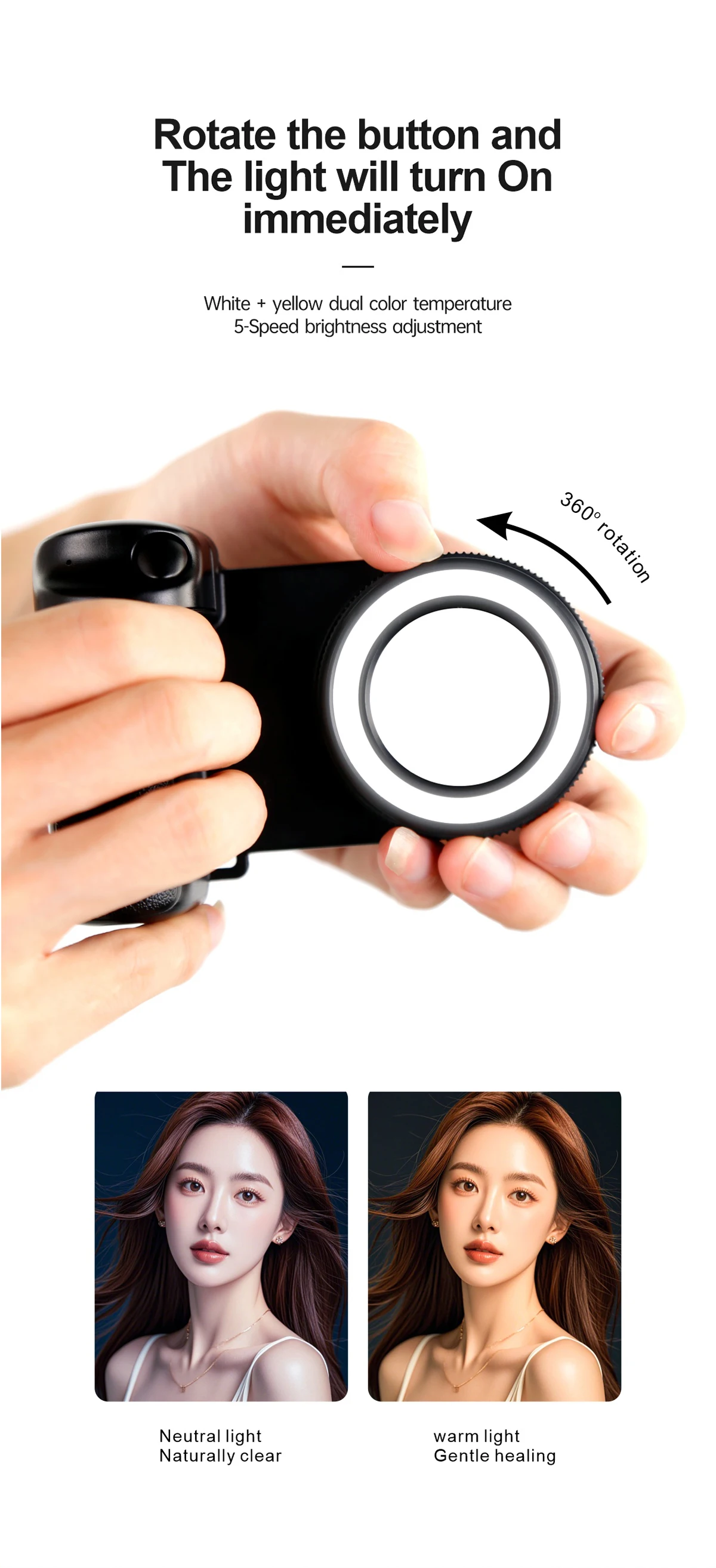 Magnetic Smartphone Holder Mobile Phone Shutter Grip Tripod with 1/4 ...