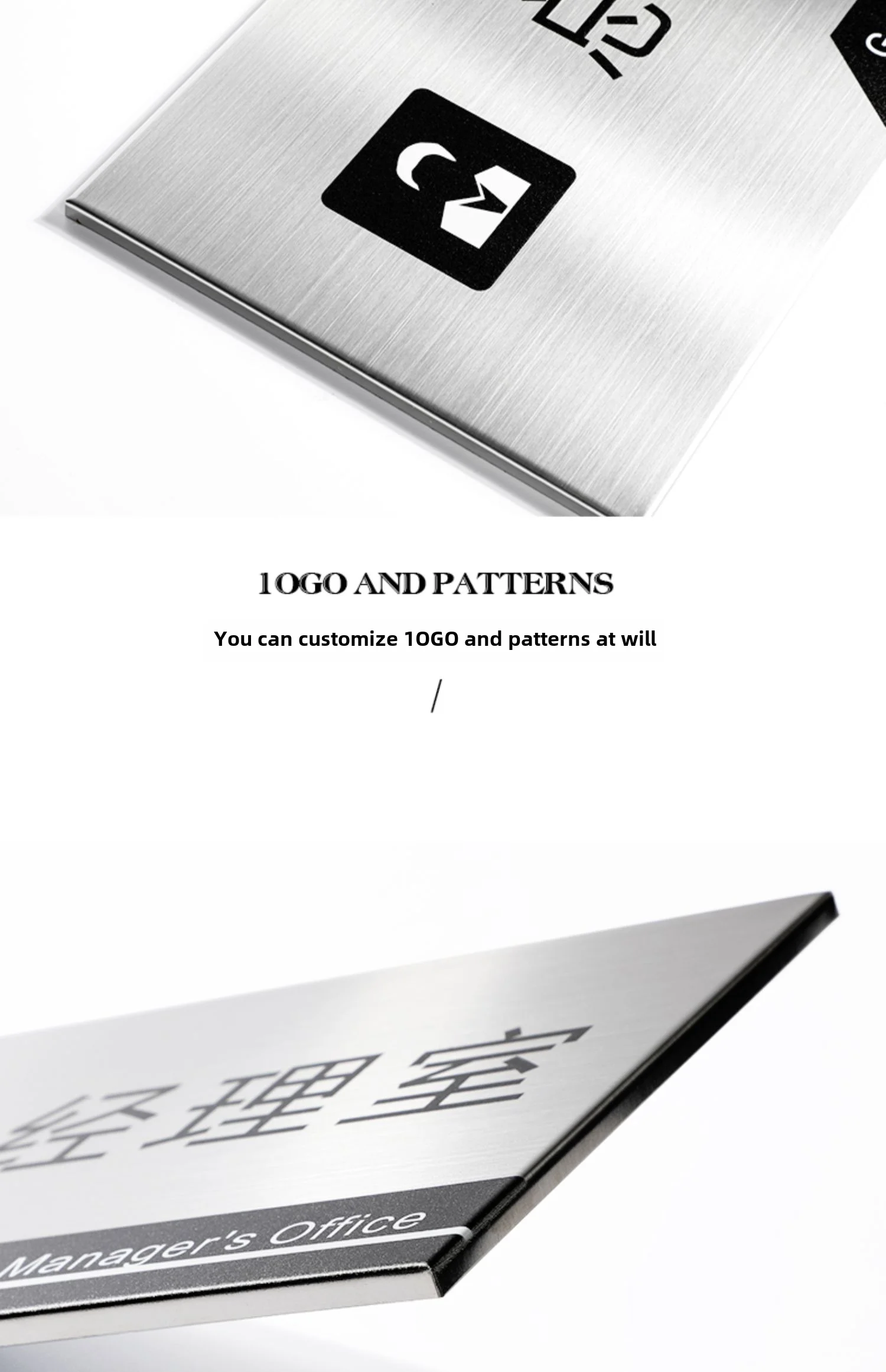Customized Stainless Steel Signage for High-end Office Door Signs ...
