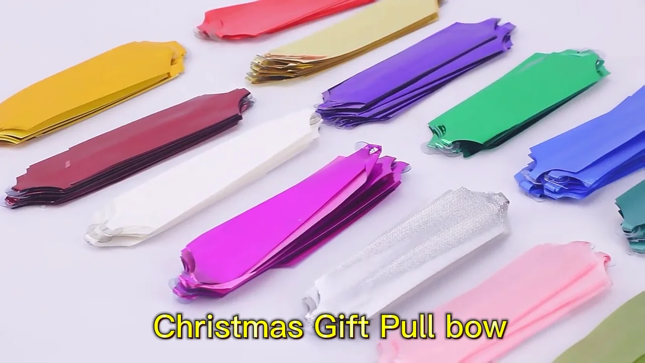 32mm China Manufacturer Factory Metallic Pp Gift Ribbon Pull Bows For ...