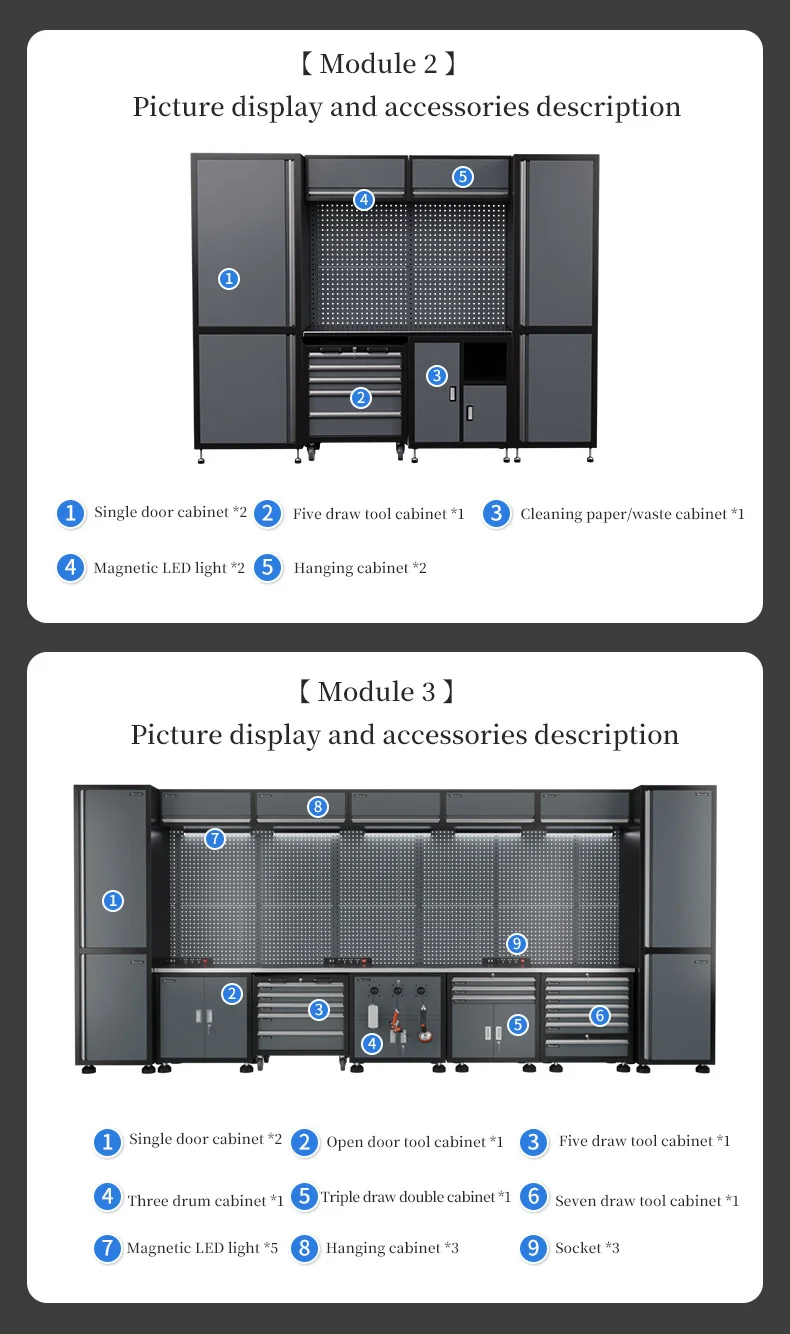 Mobile Tool Trolley Workbench Heavy Duty Steel Workshop Garage Storage ...