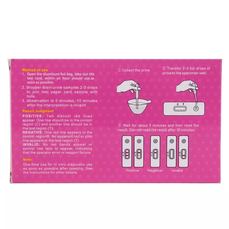 99.8% Accuracy Hcg Pregnancy Test Cassette Colloidal Gold Easy Rapid ...