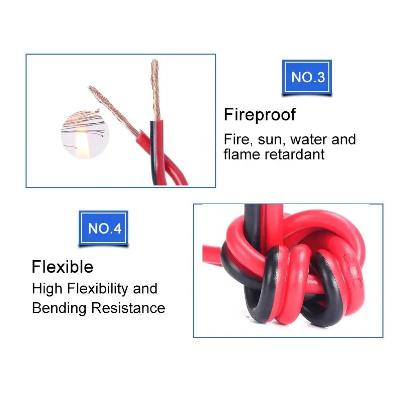 2 Core Led Rvb Cable Flexible Power Cord Wire 0.5mm 0.75mm 1.5mm Flat ...