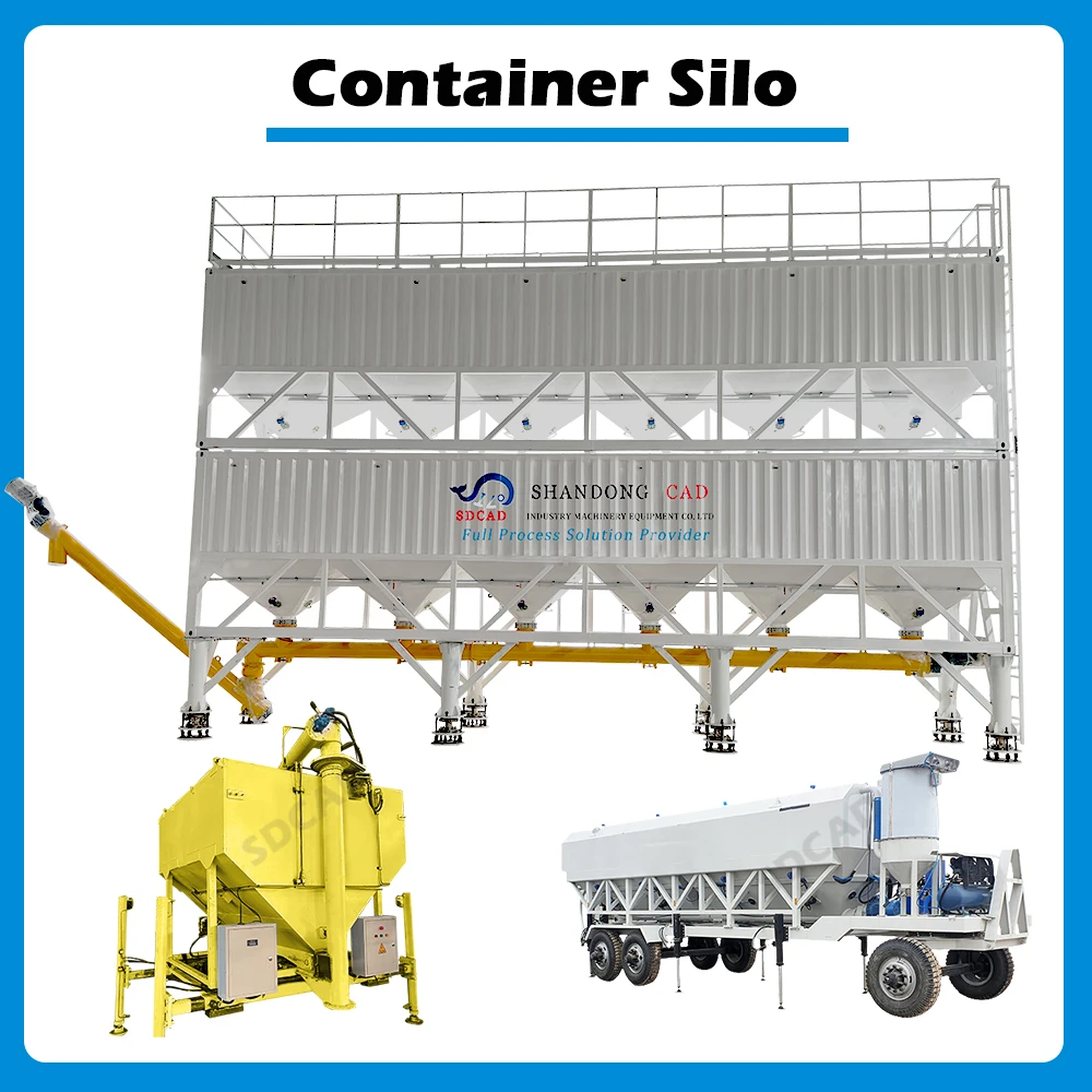 40HQ Container Type Horizontal Silo for Cement Storage Bulk Cement ...