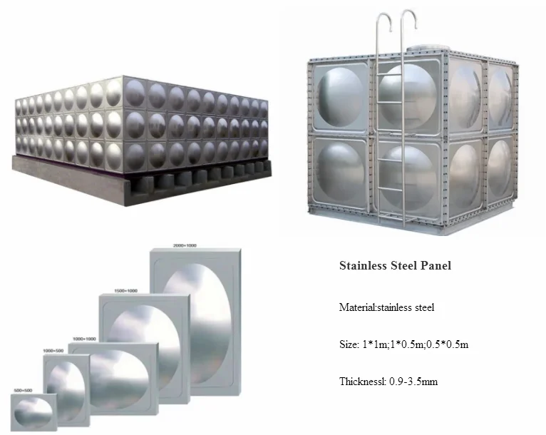 10000l Panel Modular Water Storage Tank Stainless Steel Square Water ...