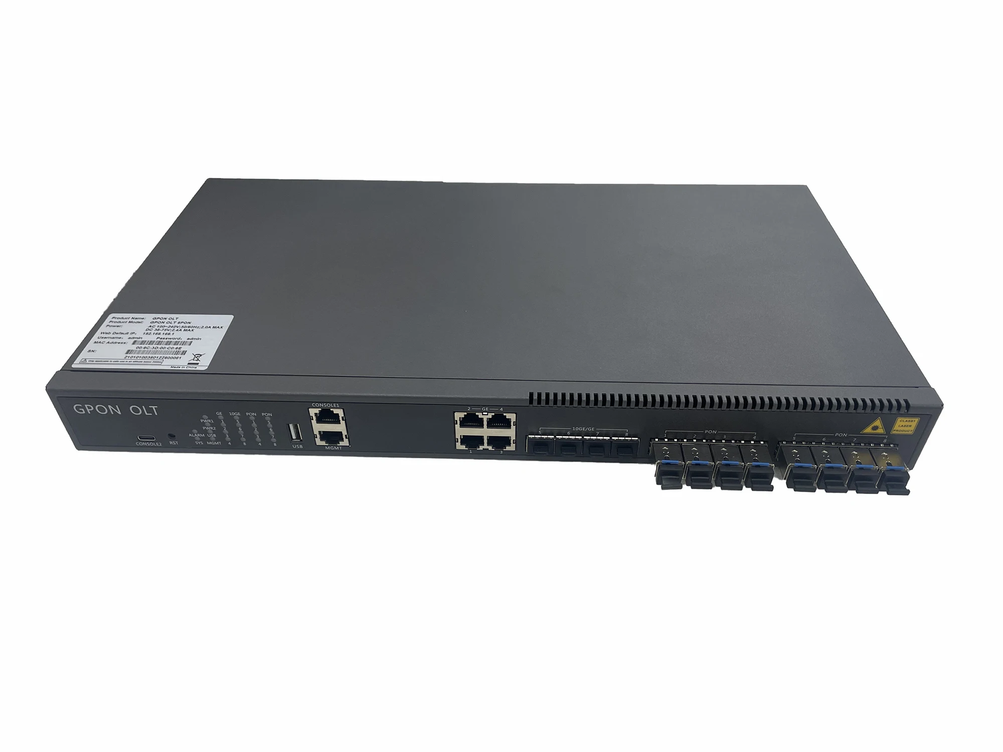 8 Pon端口ftth Gpon Olt，内部为8个20公里5 ~ 7db C ++ Gpon Sfp - Buy 吉比特无源光网络 (gpon Olt,Gepon Olt,光纤到户 ...