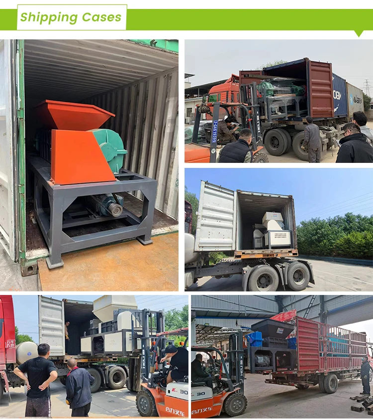 Tyre Shredder Crush Tyre Into Particle Used Tyre Rubber Pieces Crusher ...