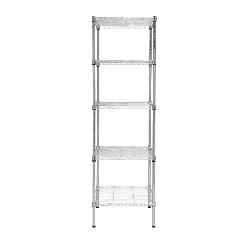 4 Tier Adjustable Layer Spacing Storage Shelf Metal Storage Rack Wire ...