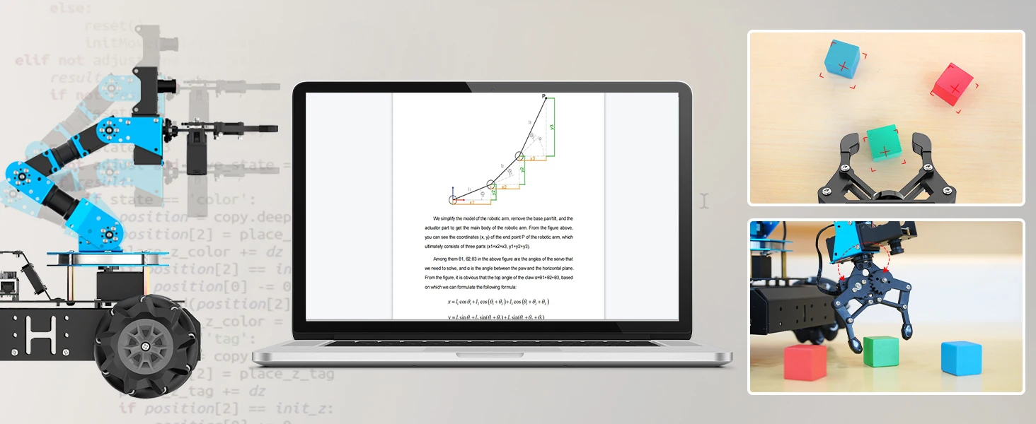 Hiwonder ArmPi Pro 6DOF Robot Arm Kit with Raspberry Pi & 4WD Chassis OEM