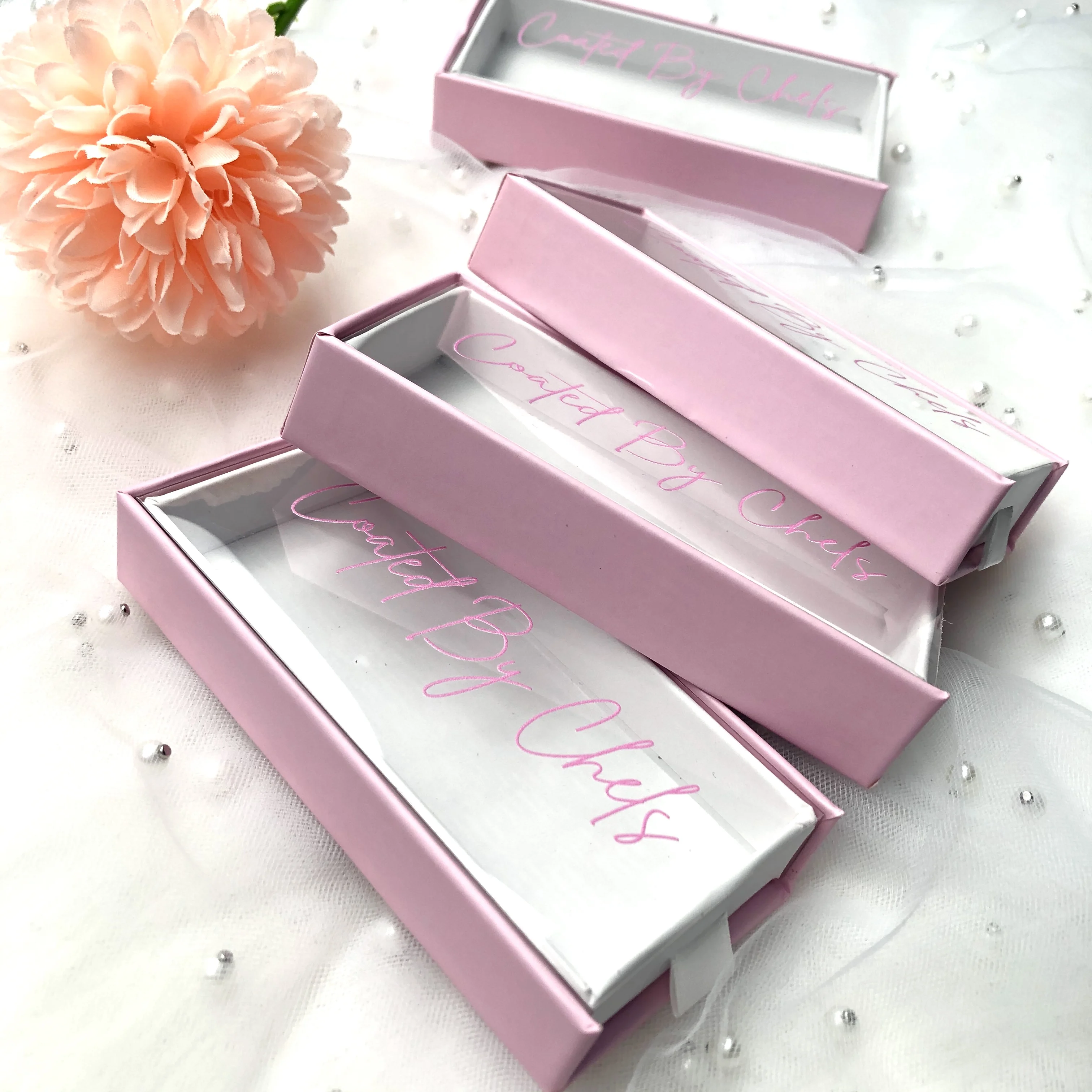 Custom Lashbox Packaging - Elegant Baby Pink Eyelash Box