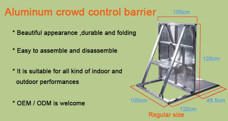 Crowded Control Wall Barrier - 2 Meters High Fence
