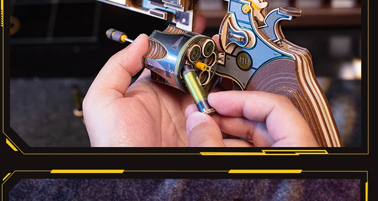 MU Wood Puzzle Derringer - DIY 3D Metal Model Kit