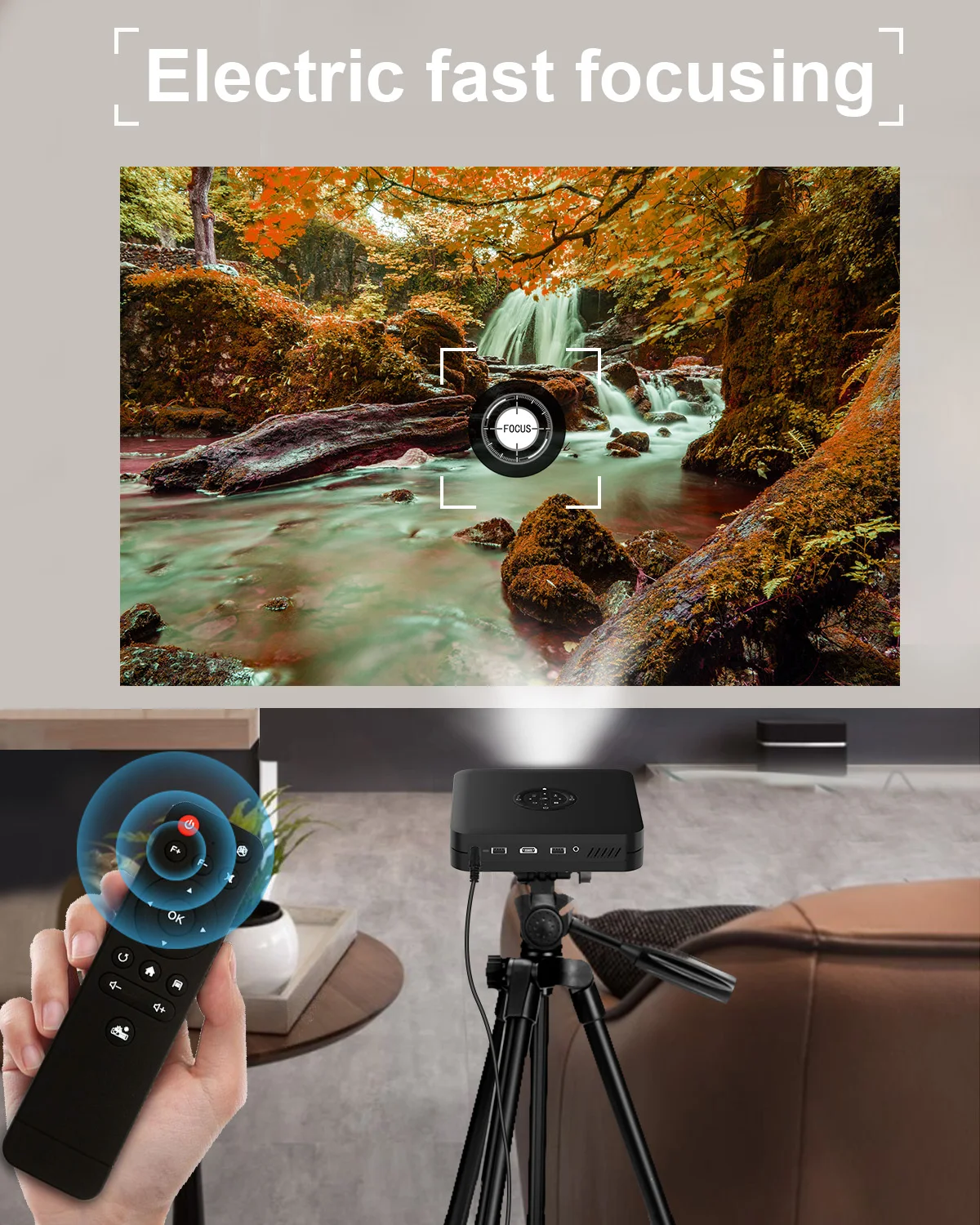 WUPRO K1 3D Smart DLP Projector - Portable & High Brightness