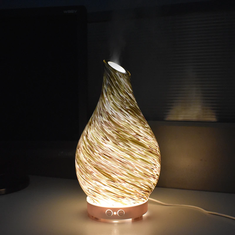 Mist Humidifier Electric Aroma Air Scent Diffuser Glass Diffuser Essential Oil Diffuser For Spa ...