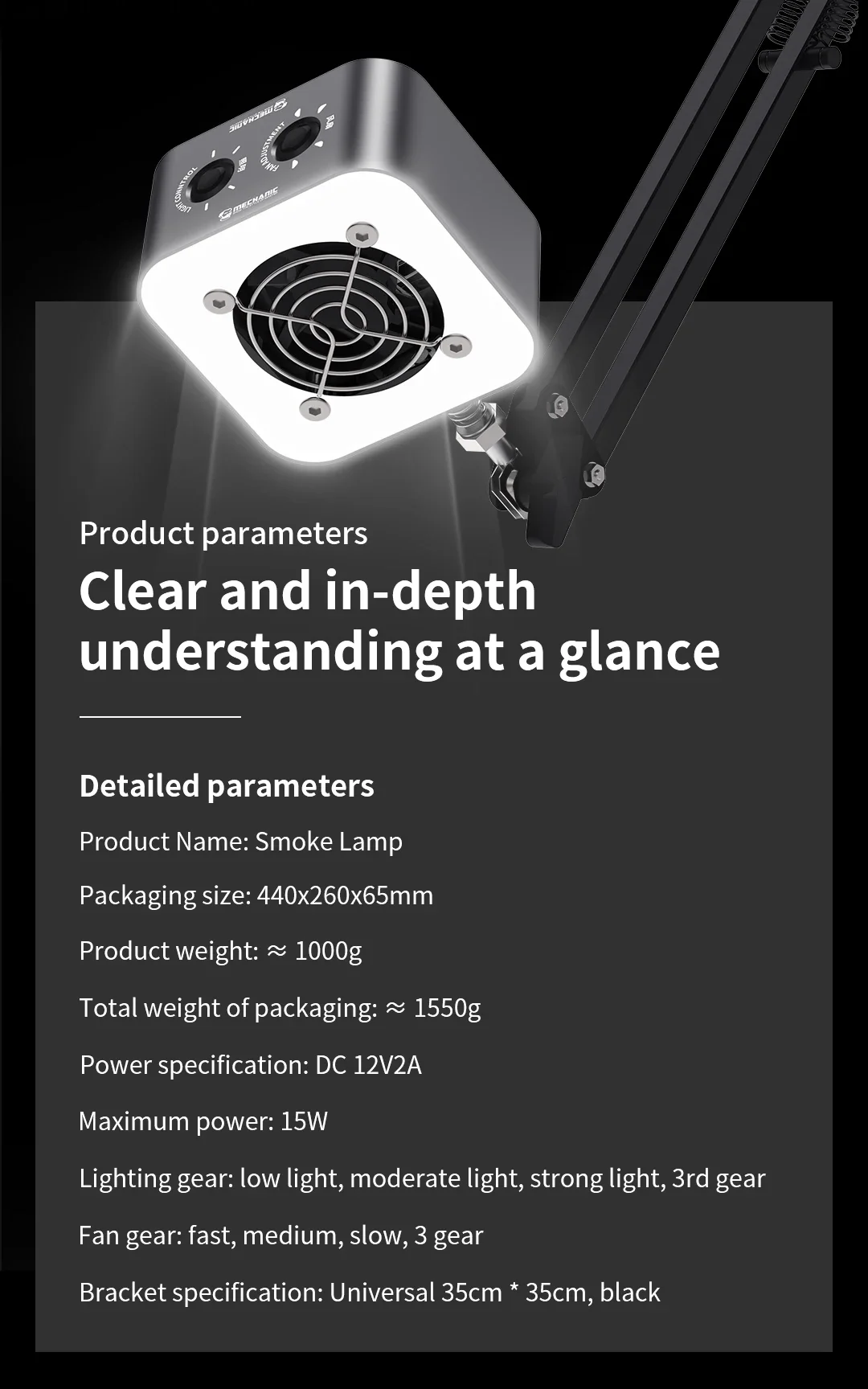 MECHANIC 3 in 1 Smoke Lamp - Efficient Mobile Repair Tool