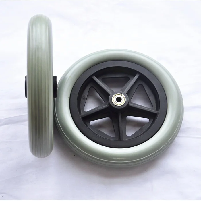 200mm PU Foam Lightweight Plastic Wheels for Sunbed & Trolleys ...