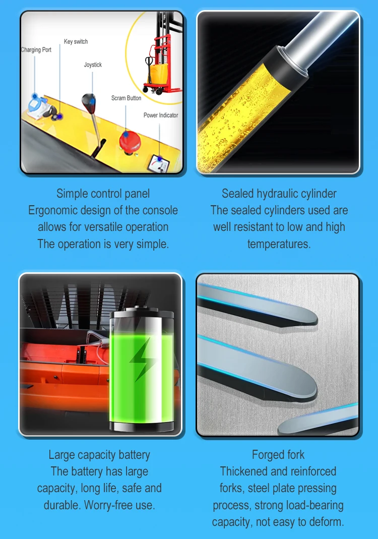 1000kg Portable Truck Cargo Load Unload Self Lifting Semi Electric ...