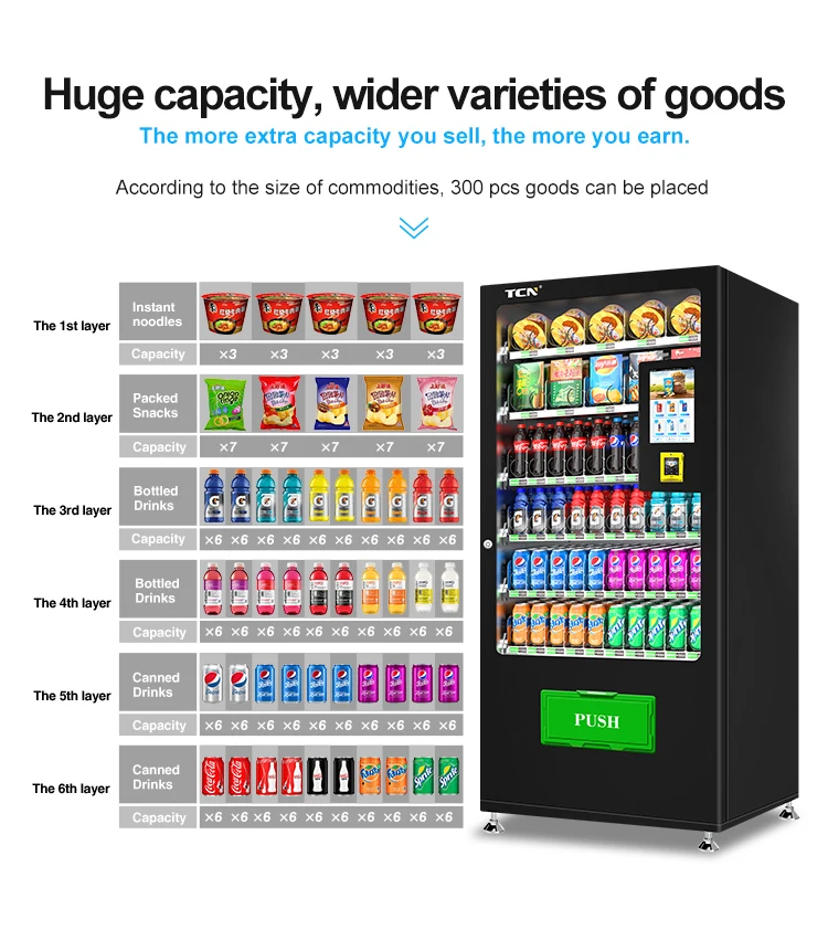 TCN Smart Screen Vendor Machine - Snack and Drink Vending