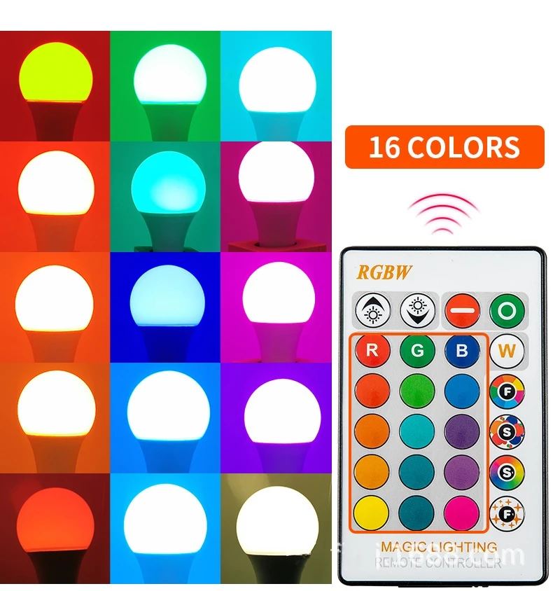 Rohs Ce With Remote Control 16m Colors E26 E27 A50 3w Rgb Rgbw Light ...