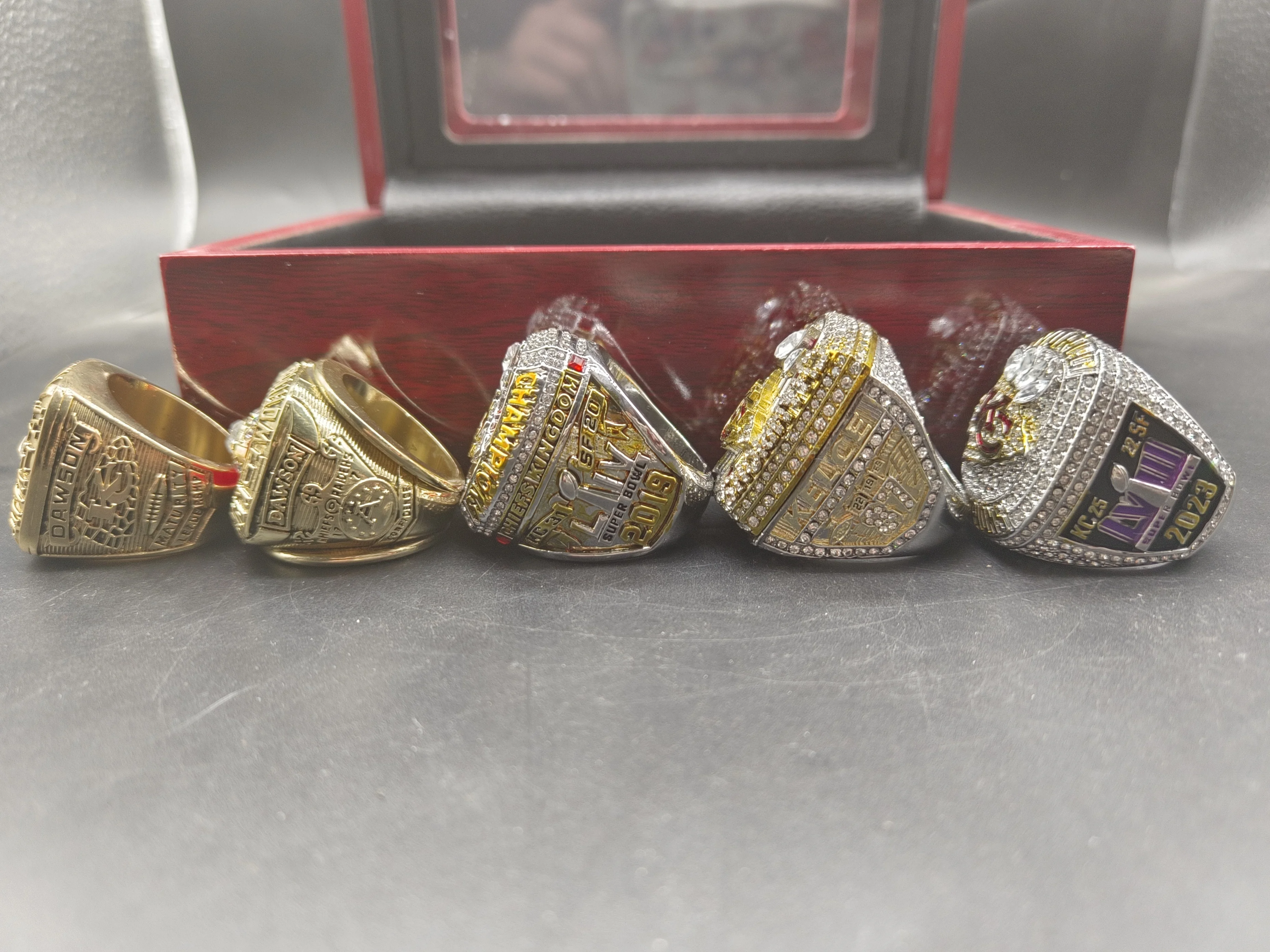 1966 1969 2019 2023 2024 KC Chiefs Football Championship Rings
