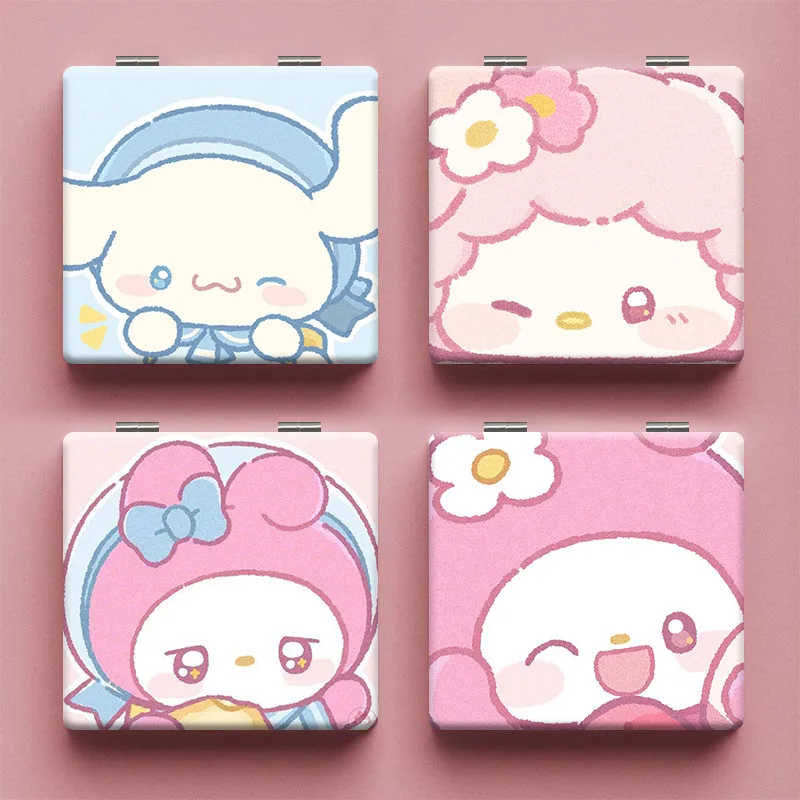 Portable Cute Melody Kuromi Kitty Pochacco Purin Dog Cosmetic Make Up ...